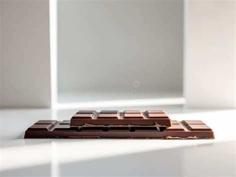 Three Pieces Chocolate Stacked Top Each Other Bars Chocolate Bar Pieces