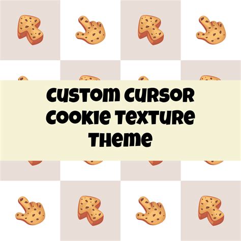 Cute Cursor Custom Cursor Cookie Texture Theme Cursor Space