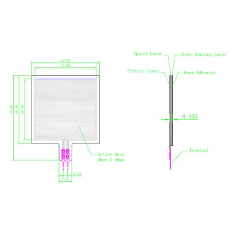 Force Sensitive Resistor Rp S40 St 10g 20kg