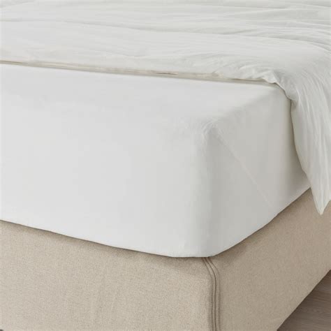 Dvala Fitted Sheet White Queen Ikea Us