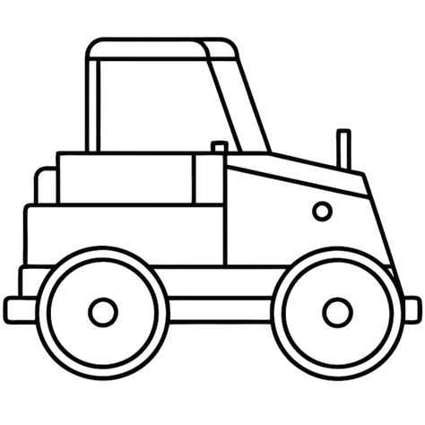 Grader Machine Outline Coloring Book Page Line Art Drawing Premium Ai Generated Vector