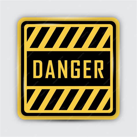 Premium Vector | Danger label vector design