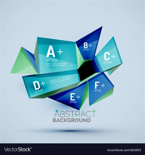 Geometric Shapes With Sample Text Abstract Vector Image