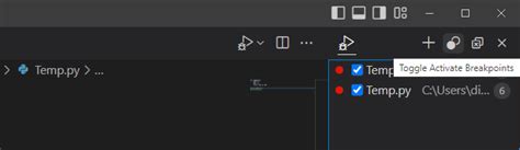Debugging Vscode Window To See All Breakpoints And Toggle Them Before Running The Debug