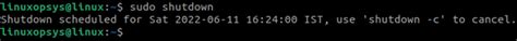 Linux Shutdown Command Explained With Examples