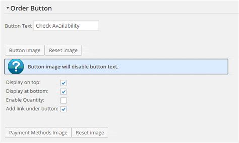 Order Form Button Customisation ImpleCode
