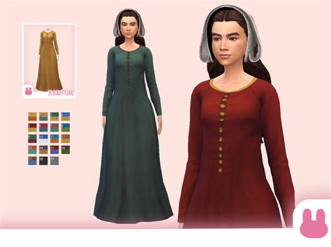 The Sims Resource Medieval Kirtle 13th Century