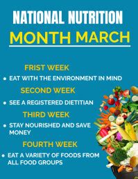 National Nutrition Month Template Postermywall