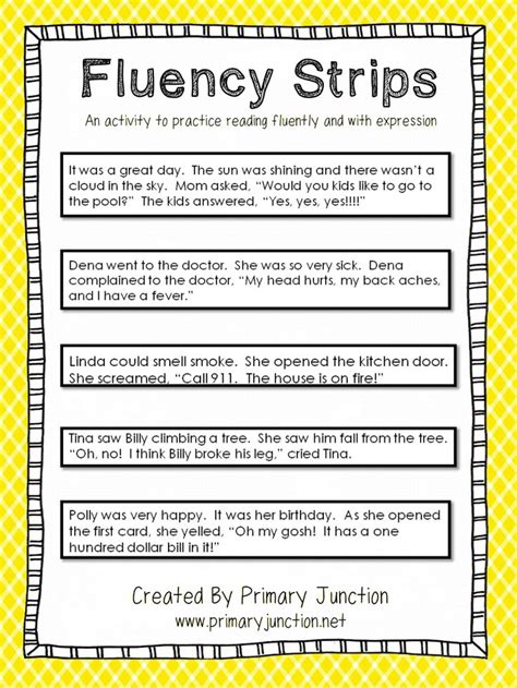 Reading Fluency Activities