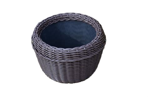 Кашпо для рослин з штучного ротангу 20 л Венге 789562 • Краща ціна в Києві Україні • Купити в