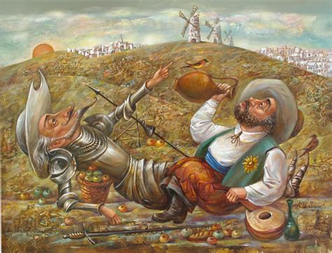 Дон Кихот в живописи Дон Кихот и Санчо Шабанов Александр Николаевич Живопись маслом