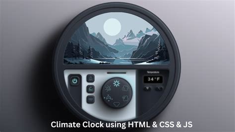 Climate Clock Theme Clock Using Html Css And Javascripthtmlcss