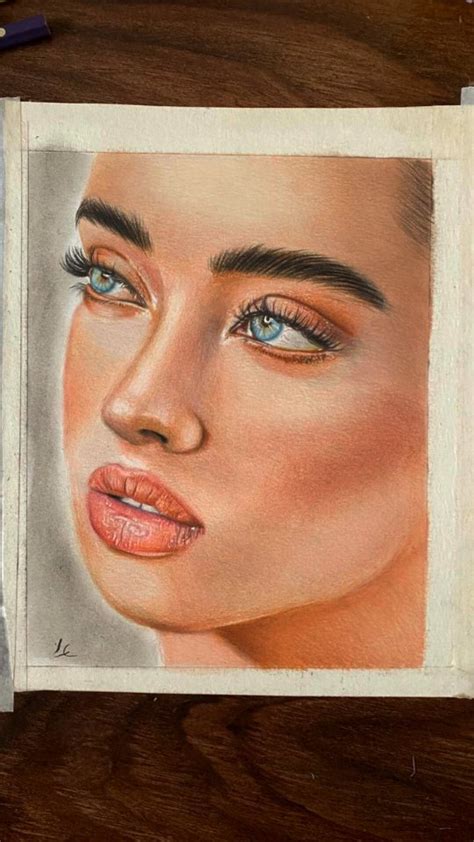 ‎آموزش نقاشی سارا برزگر‎ ‎اینم از دختر مو آبی من🩵🌊 خودم عاشقش شدم