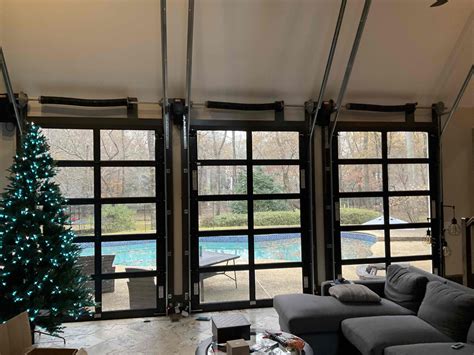 Living Room Glass Garage Doors For Outdoor Living