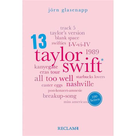 Reclam Verlag 100 Seiten Taylor Swift Thomann France