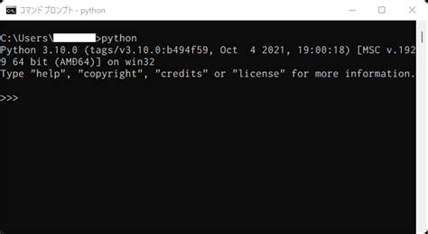 Pythonのインストールと実行