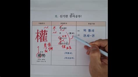 42권세 권 한자 쉽게 소리로만 외우는 진짜 특별한 방법 Youtube