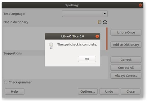 18 04 spell checker not working in libre office 6 0 ask ubuntu
