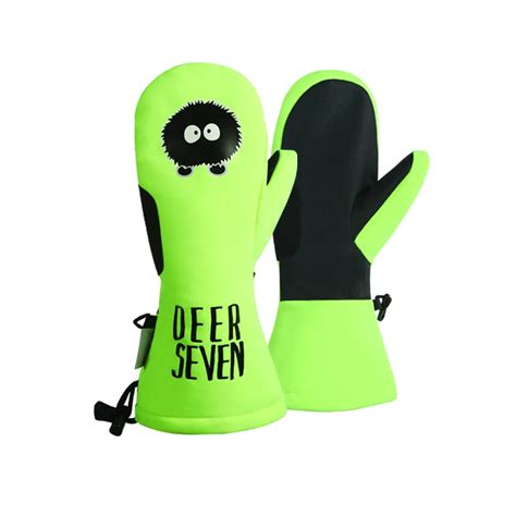 겨울 남자 여자 아이 스키 스노우 보드 장갑 방풍 방수 따뜻한 양털 야외 스포츠 장갑 만화 제트 스키 장갑스키 장갑 Aliexpress