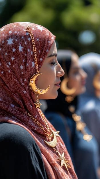 Crescent Moon And Star Pendant Cultural Celebration Islam Religion