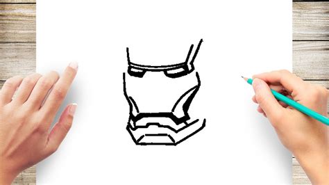 How To Draw Iron Man Face Youtube