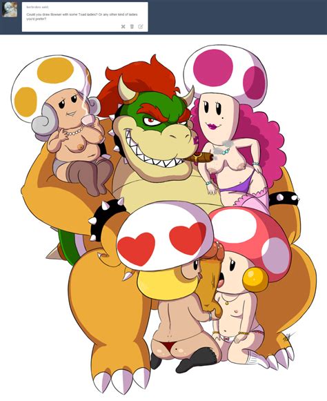 Rule 34 1boy 4girls Anthro Bowser Breasts Cigar Female Group Humanoid