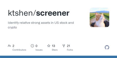 GitHub Ktshen Screener Identify Relative Strong Assets In US Stock