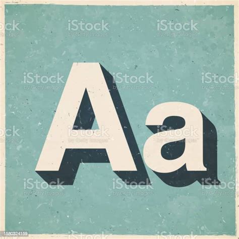 문자 A 대문자와 소문자 복고풍 빈티지 스타일의 아이콘 오래된 질감의 종이 로고에 대한 스톡 벡터 아트 및 기타 이미지 로고 알파벳 A 개념 Istock
