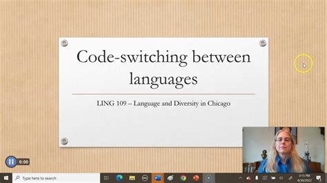 Code Switching Between Languages