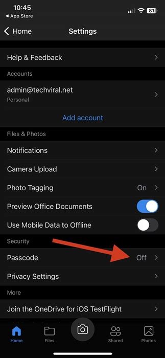 How To Add Passcode To OneDrive App Android IPhone