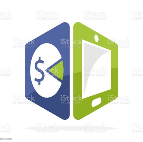 벡터 일러스트 레이 션 아이콘 모바일 스마트폰 응용 프로그램 세금 관리의 개념 경제에 대한 스톡 벡터 아트 및 기타 이미지