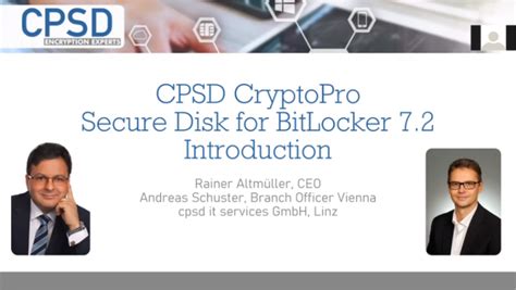 Webinar Aufzeichnung Secure Disk For BitLocker 7 2 CPSD