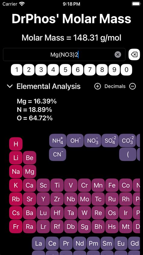 Drphos Molar Mass Para Iphone Descargar