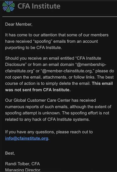Psa Phishing Emails Spoofing Cfa Institute Rcfa