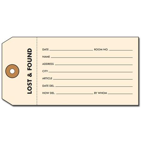 Lost And Found Tag Designsnprint