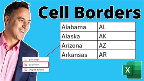 how to add borders fast in excel myexcelonline