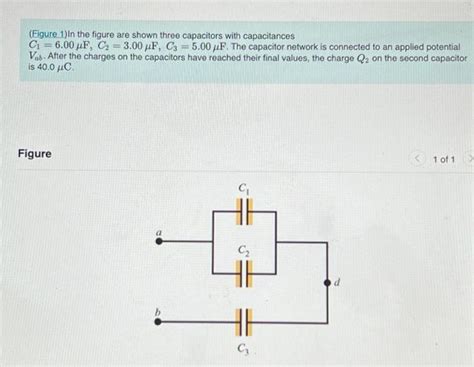 Solved Figure 1 In The Figure Are Shown Three Capacitors