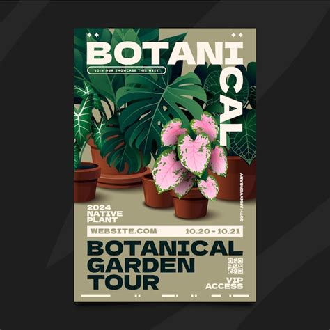 Premium Vector Plants Poster In Realistic Style