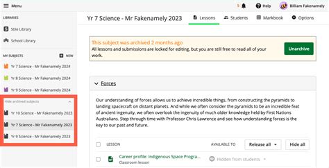 Subject Missing From The Sidebar Help Centre