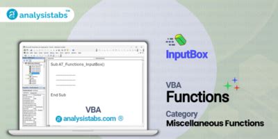 VBA InputBox Function Explained With Examples