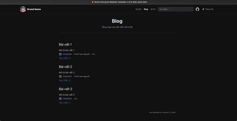 Chia Sẻ Template Nextjs Dùng để Xây Dựng Website Cá Nhân Thanhnamnguyendev