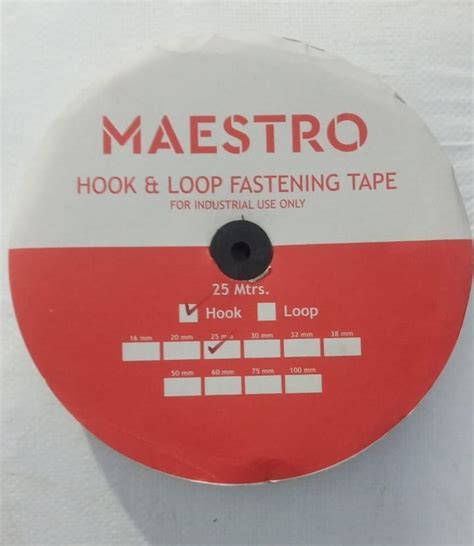 Single Sided Maestro Hook Loop Fastening Tape Size 25 Mm 25 Mtr At