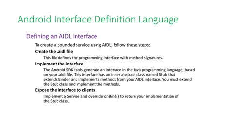 Inter Process Communication Ipc In Android Ppt