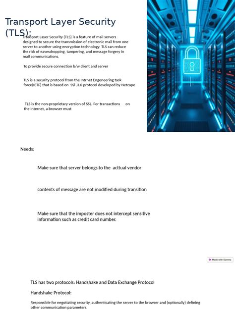 Transport Layer Security Tls Securing The Internet Pdf Transport