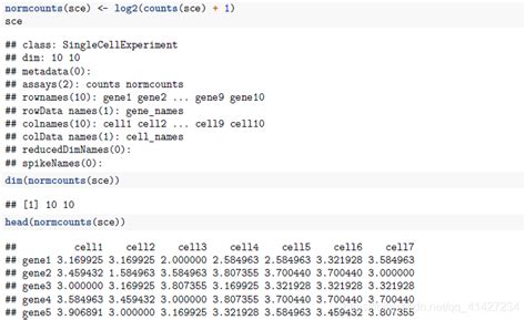 single cell rna seq course学习之r语言数据类型 rlog transformed counts是什么 csdn博客