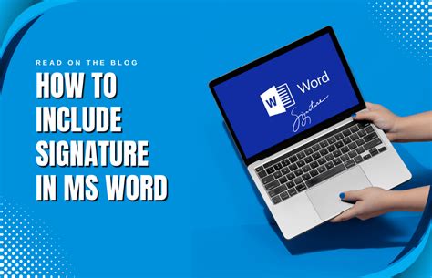 How To Include Signature In Word