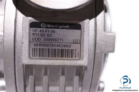 Bonfiglioli Vf 49 F1 45 P71 B5 B3 Worm Gearbox Platinum International