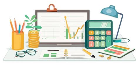 A Computer With A Graph On The Top And A Graph On The Top Premium AI Generated Image