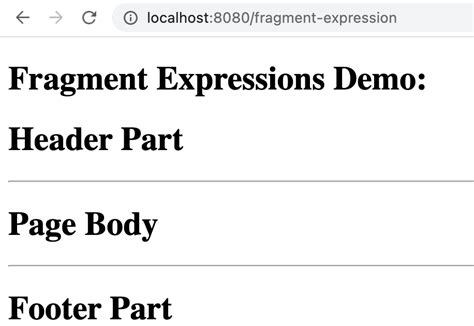 Thymeleaf Fragment Expression