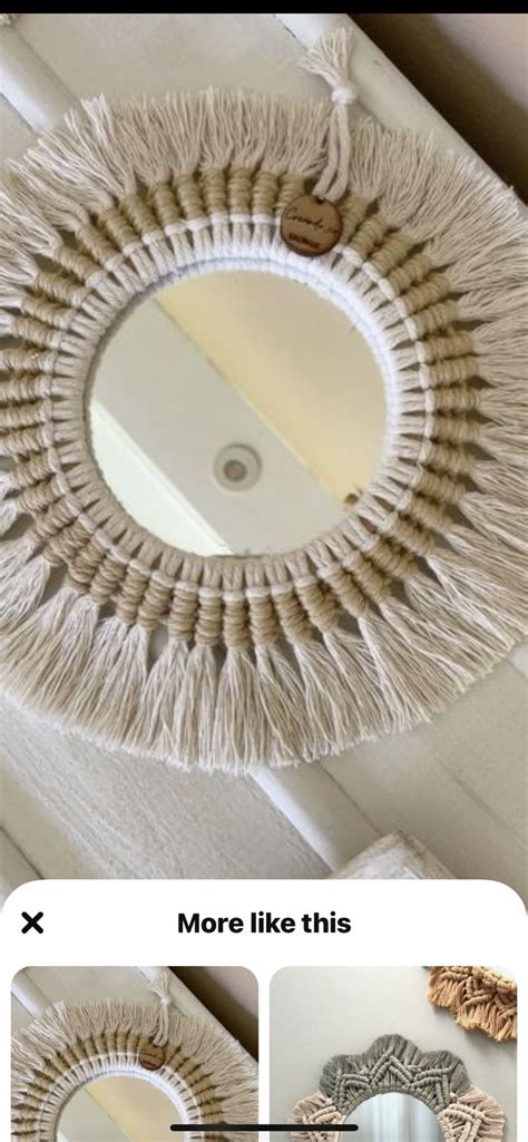 Pin By Emilia Rocha On Macramé Macrame Mirror Boho Crafts Diy